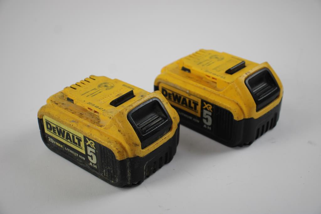 Dewalt 20V 5AH Battery Packs, 2 Pieces | Property Room