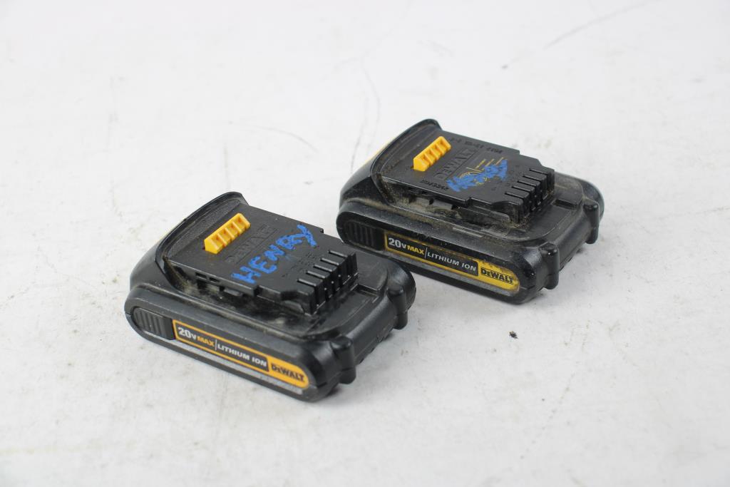 DeWalt 20V Battery Packs, 2 Pieces, DCB201 | Property Room