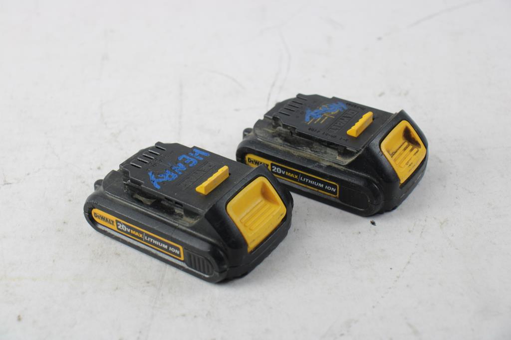 DeWalt 20V Battery Packs, 2 Pieces, DCB201 | Property Room
