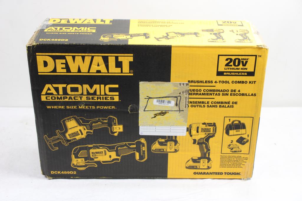 DeWalt Atomic Compact Series - Brushless 4-tool Combo Kit | Property Room