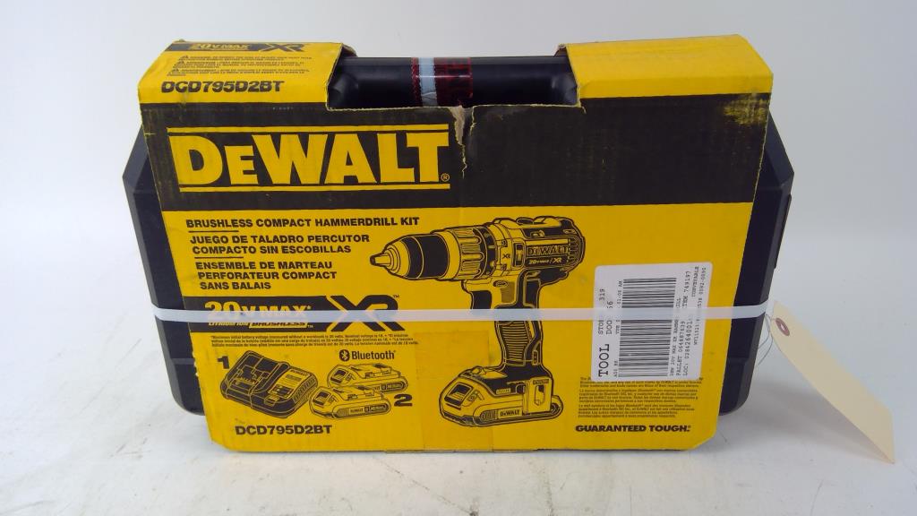 DeWalt Brushless Compact Hammerdrill Kit, DCD795D2BT | Property Room
