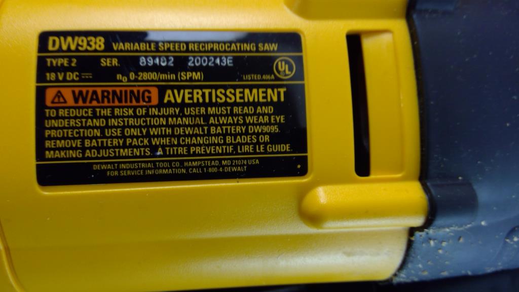DeWalt Circular Saw And Reciprocating Saw, 2 Pieces | Property Room