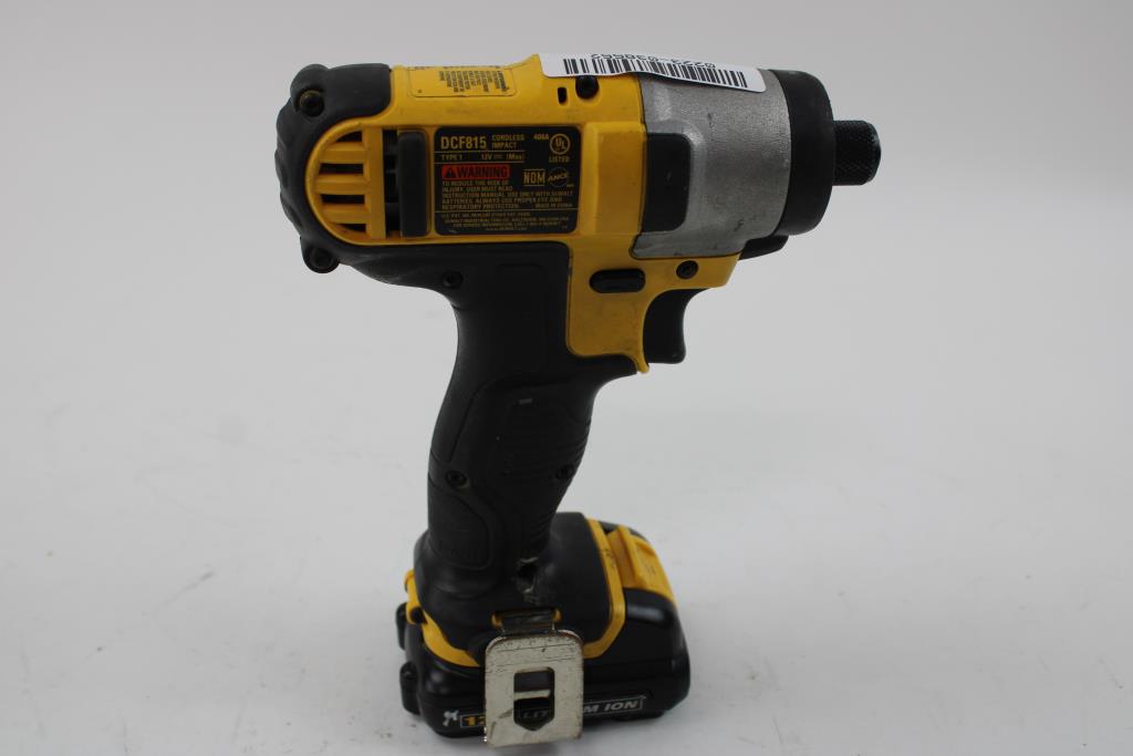 DeWalt Cordless Impact Drill/Driver DCF815 With Battery Pack | Property ...