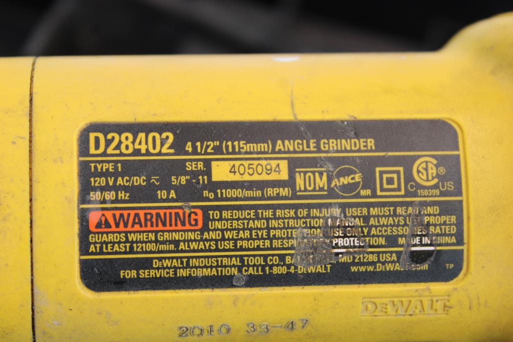 DeWalt D28402 Angle Grinder | Property Room
