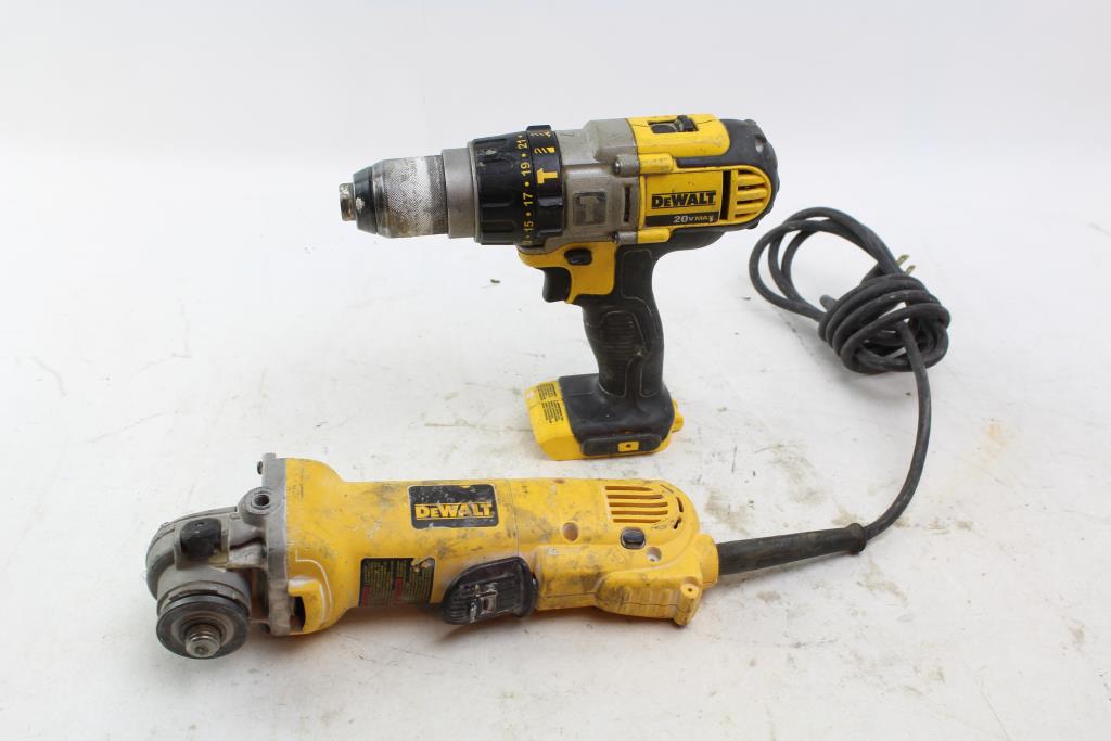 Dewalt D28402 Angle Grinder & DCD985 Drill/Driver/Hammerdrill; 2 Pieces ...