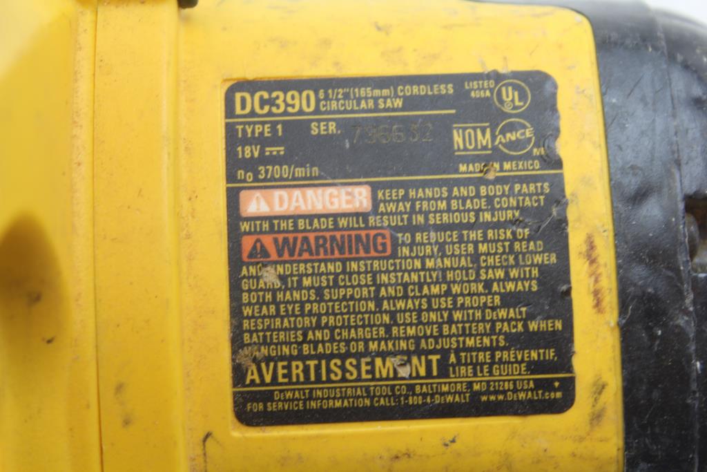 Dewalt Dc390 Cordless Circular Saw | Property Room