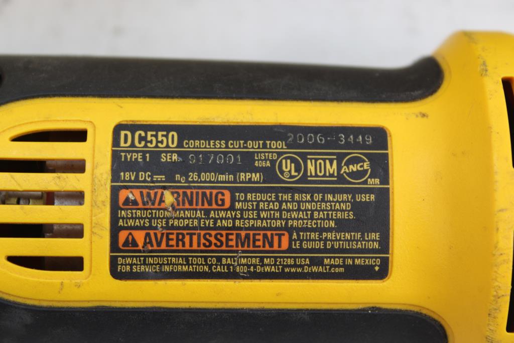 Dewalt DC550 And DC410 Cordless Cut-Out Tools; 2 Pieces | Property Room