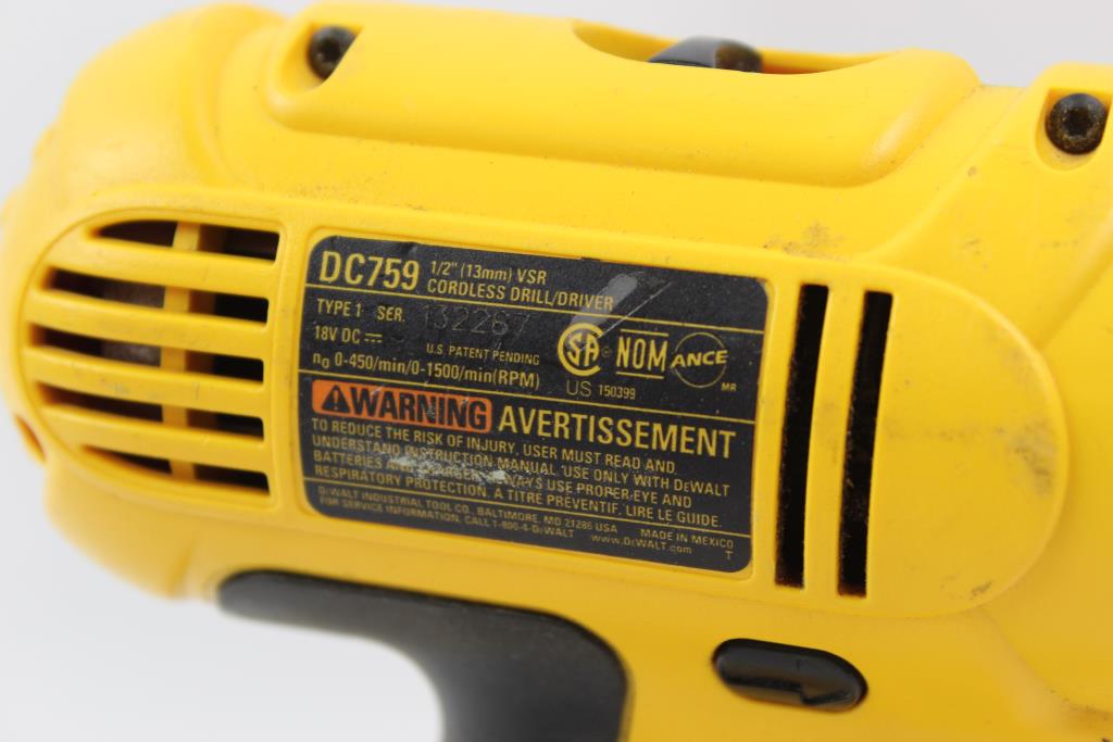 DeWalt Dc759 Cordless Drill Driver | Property Room