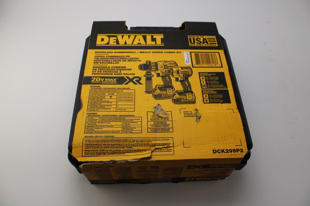 Dewalt Dck299p2 Brushless Hammerdrill/impact Driver Combo Kit ...