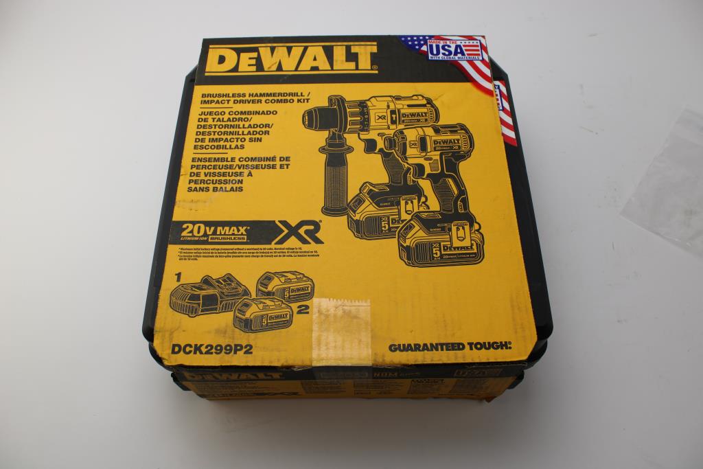Dewalt Dck299p2 Brushless Hammerdrill/impact Driver Combo Kit ...