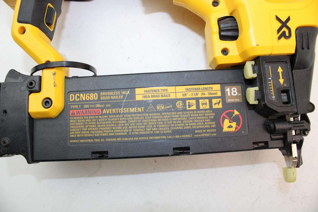 Dewalt DCN680 Brushless 18ga Brad Nailer | Property Room