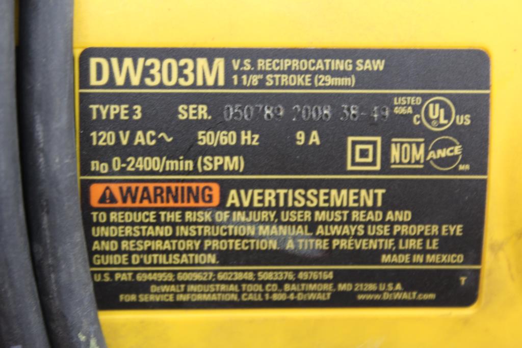 Dewalt DW303M Reciprocating Saw | Property Room