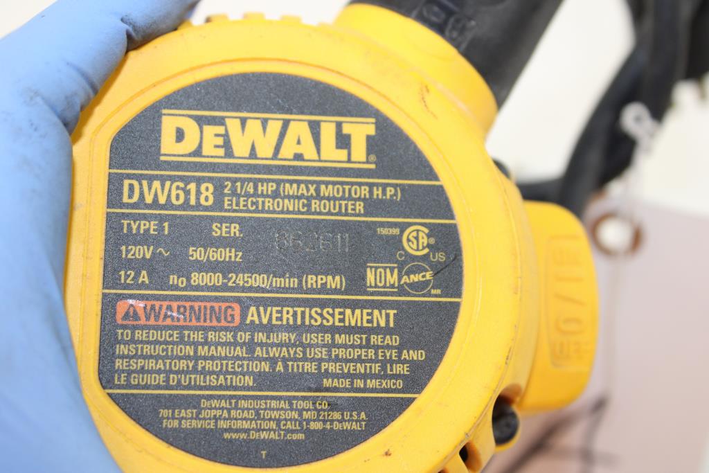 DeWalt Electronic Router DW618 | Property Room