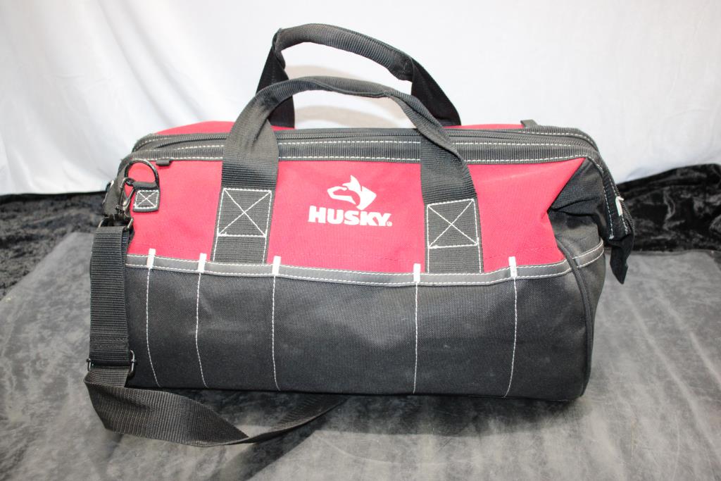DeWALT Level & Other Various Tools In Husky Red Tool Bag | Property Room