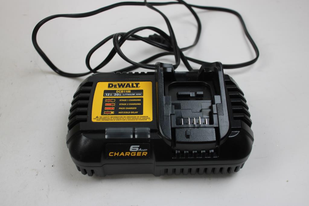 Dewalt Lithium Ion Charger DCB1106, And Battery Packs DCB606 And DCB201 ...
