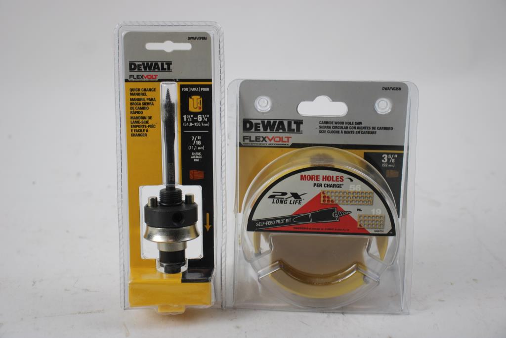 DeWalt Quick Change Mandrel, Carbide Wood Hole Saw And More | Property Room