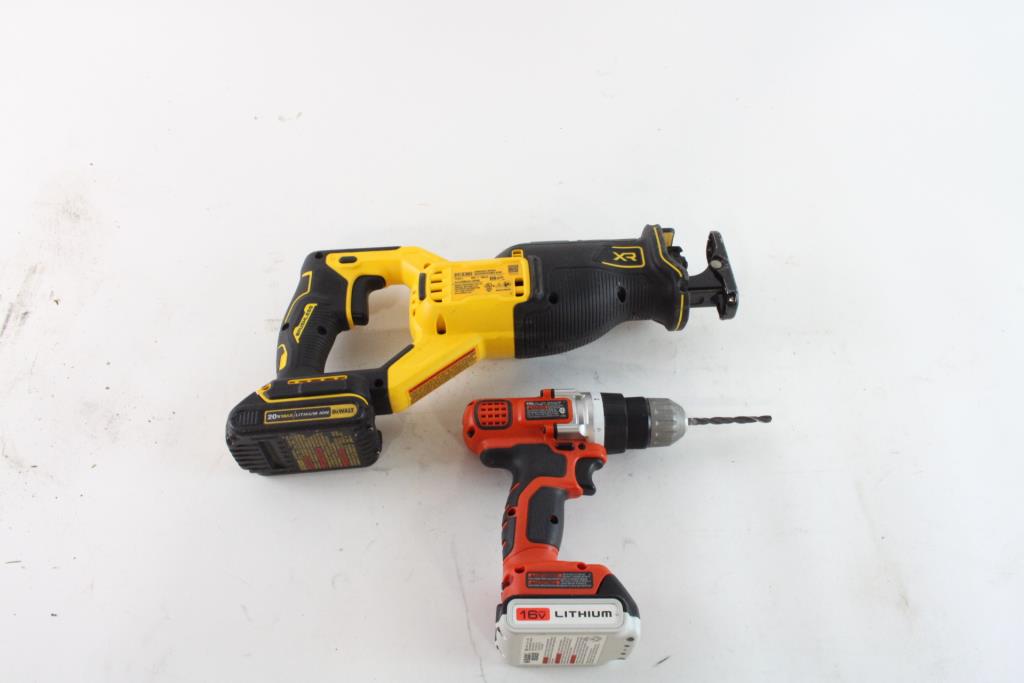DeWalt Reciprocating Saw & Black & Decker Drill, 2 Pieces | Property Room