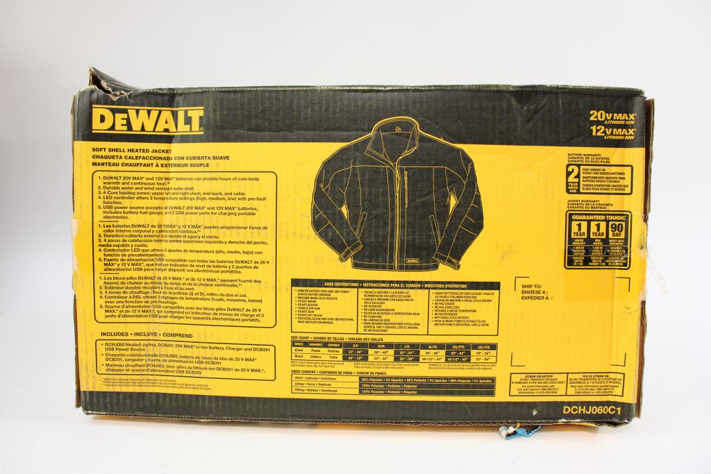Dewalt Soft Shell Heated Jacket Kit, Size 2XL | Property Room