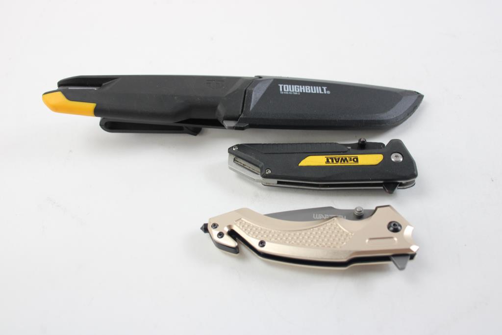 Dewalt, Wartech And Toughbuilt Knives, 3 Pieces | Property Room