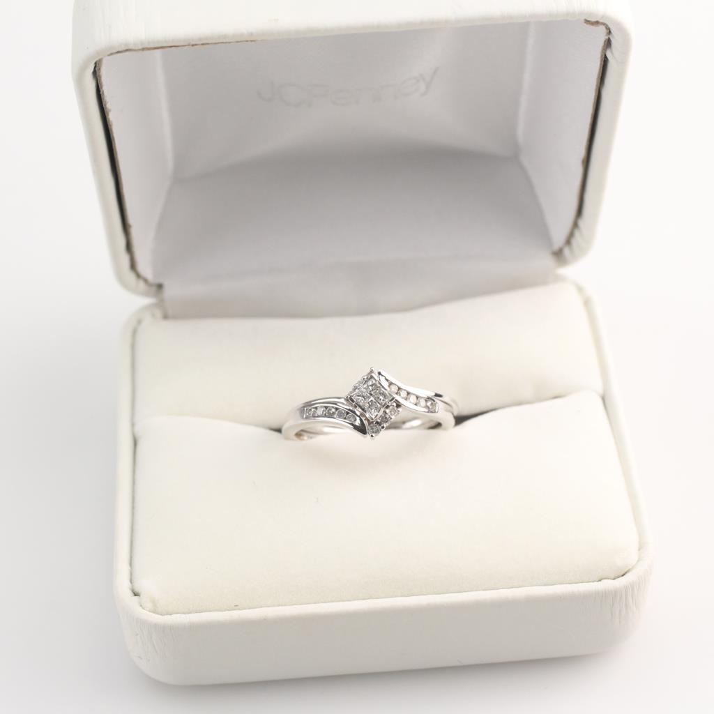 Diamond 10k White Gold Bridal Set | Property Room