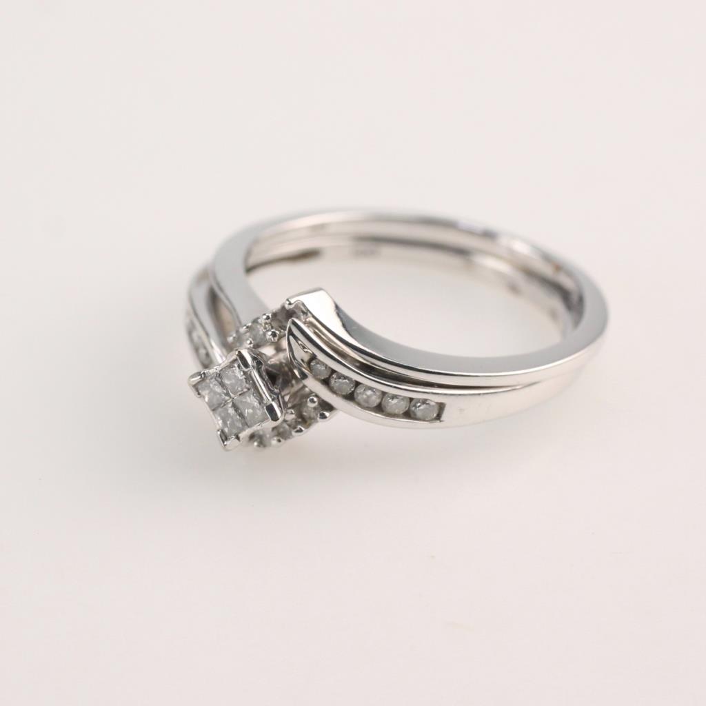Diamond 10k White Gold Bridal Set | Property Room