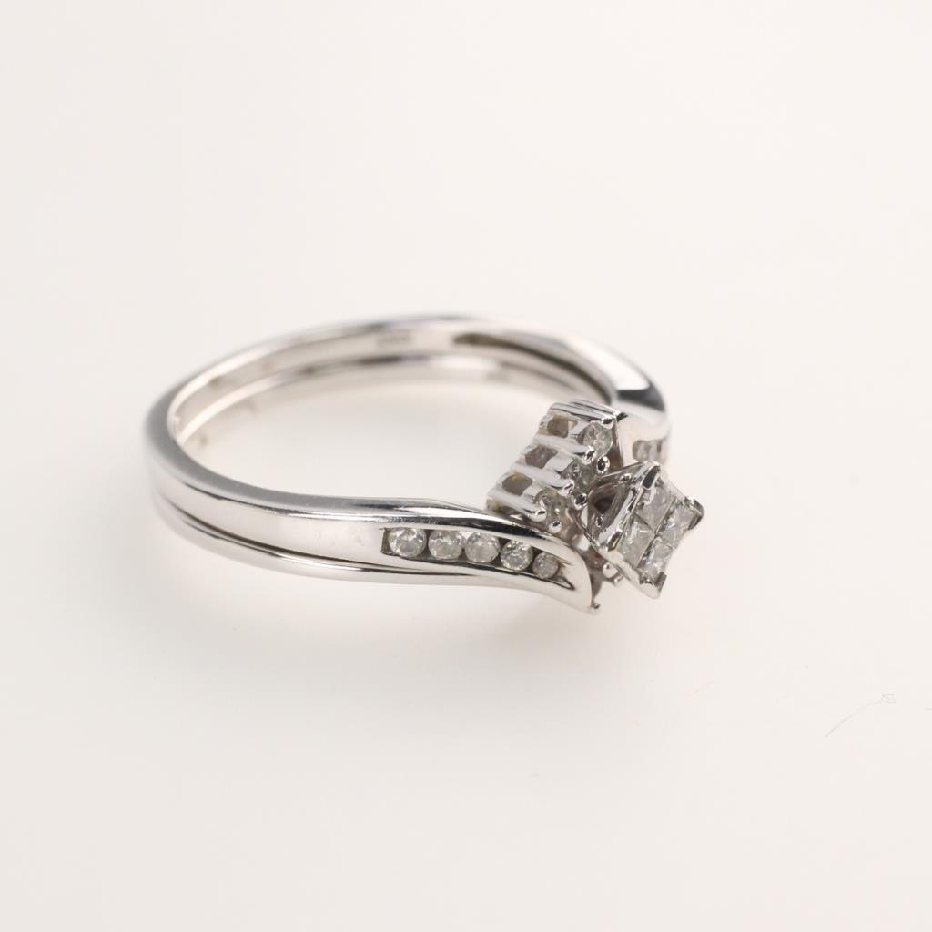 Diamond 10k White Gold Bridal Set | Property Room