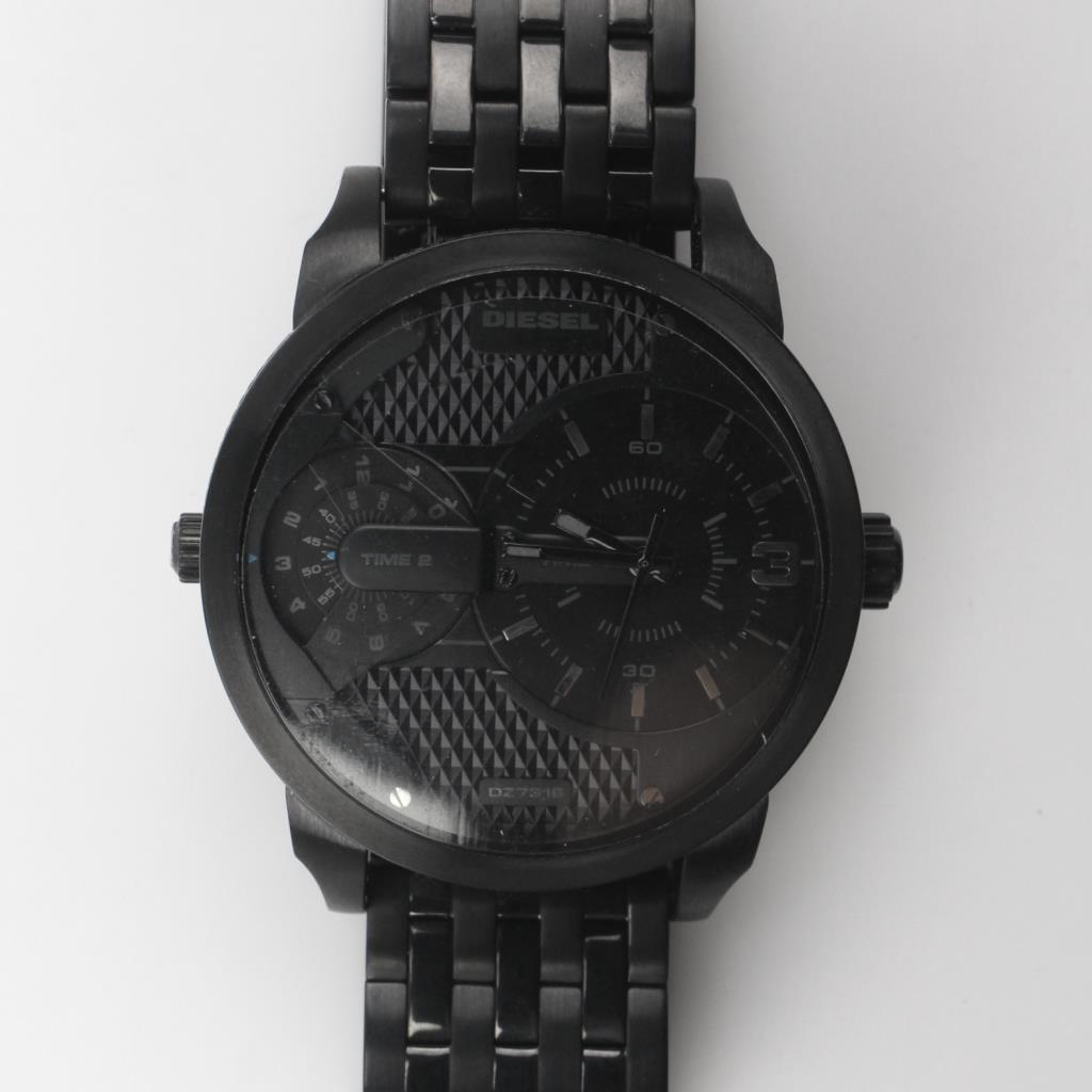 Diesel Mini Daddy Black Dual Time Dial Watch | Property Room