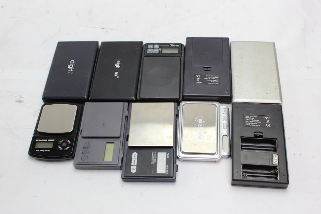 Digitz, Cen-tech, Fuzion+ More Assorted Scales 10 Pieces | Property Room