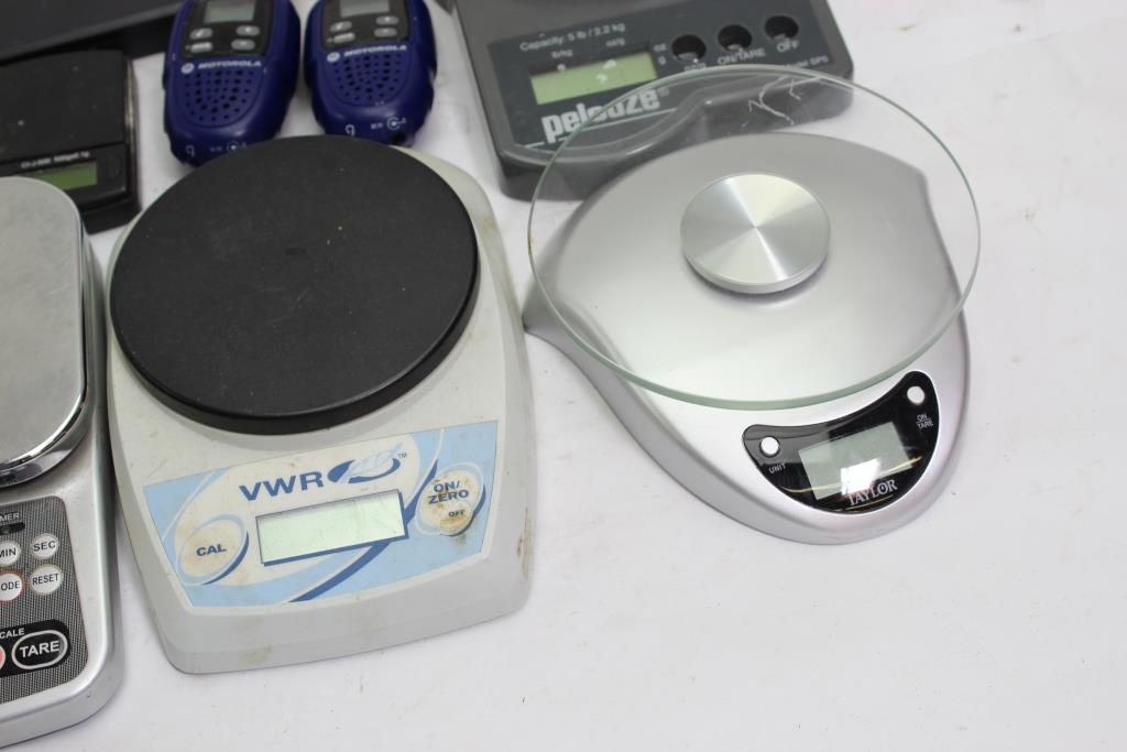 Digitz, Taylor, Pelouze, + More Assorted Scales And Motorola 2 Way ...