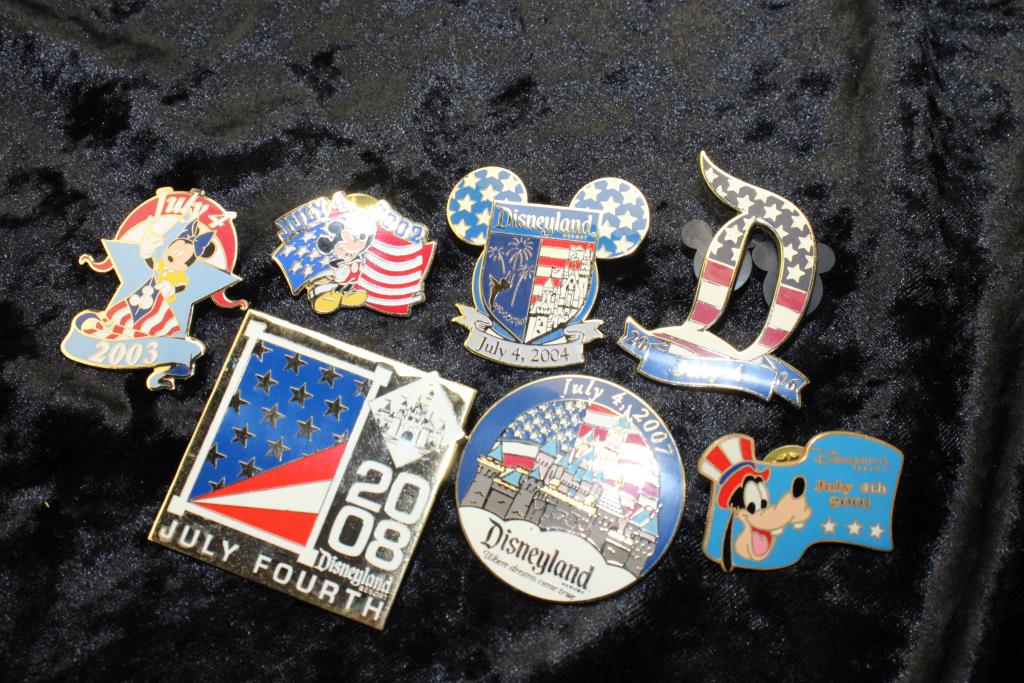 Disney Fourth Of July Pins, Lot Of 7 | Property Room