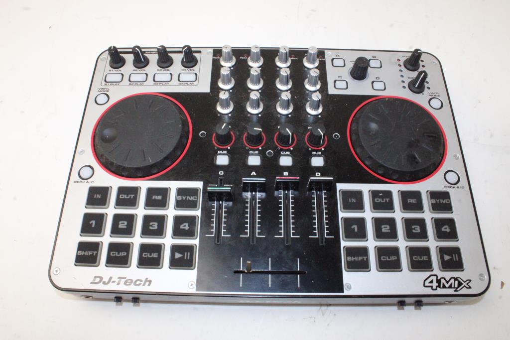 DJ-Tech 4 Mix 4-Channel Controller With Audio Interface Built-in ...