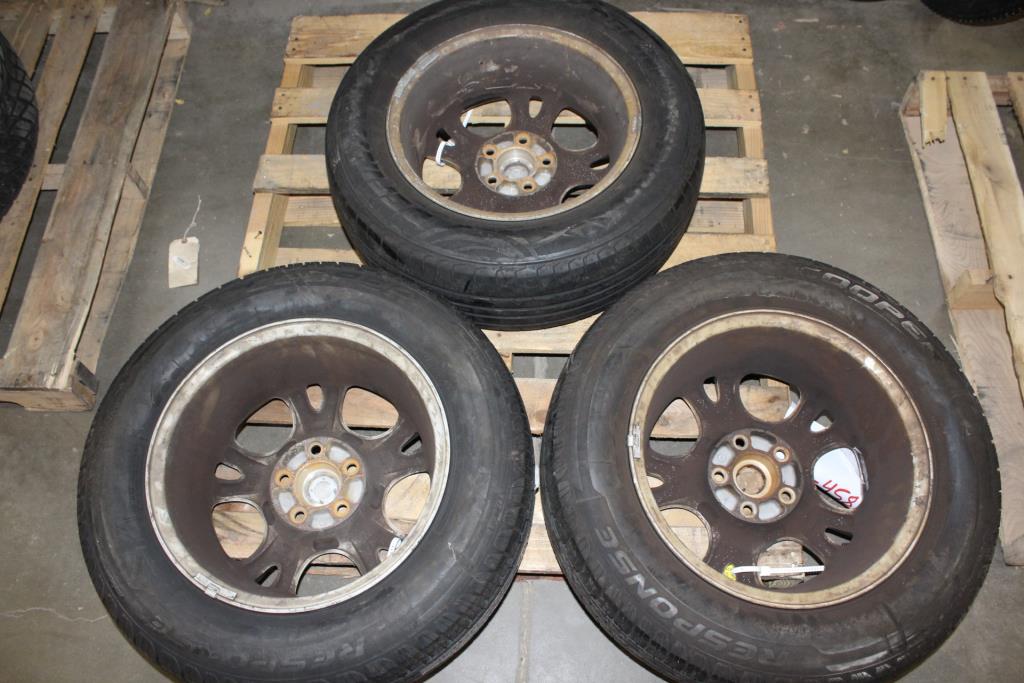 Dodge 16" Rims With Tires, 3 Pieces | Property Room