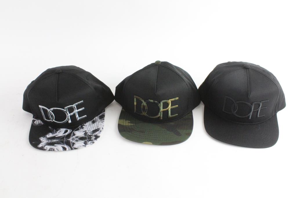 Dope Adjustable Caps, 3 Pieces | Property Room