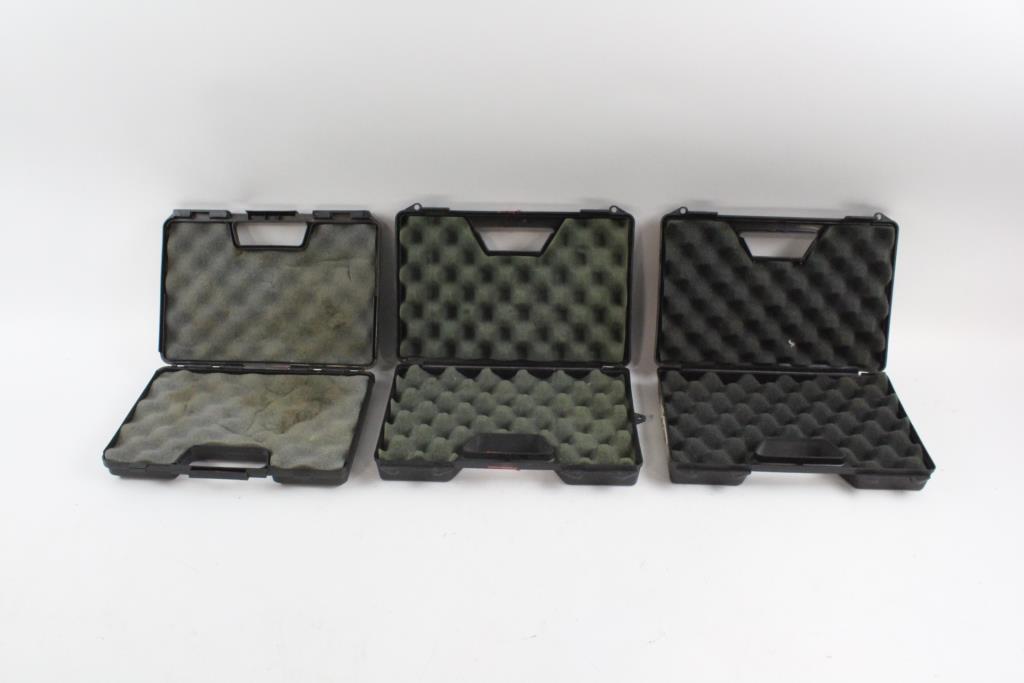 Dosocil And Other Hard Plastic Side Arm Cases, 3 Pieces | Property Room