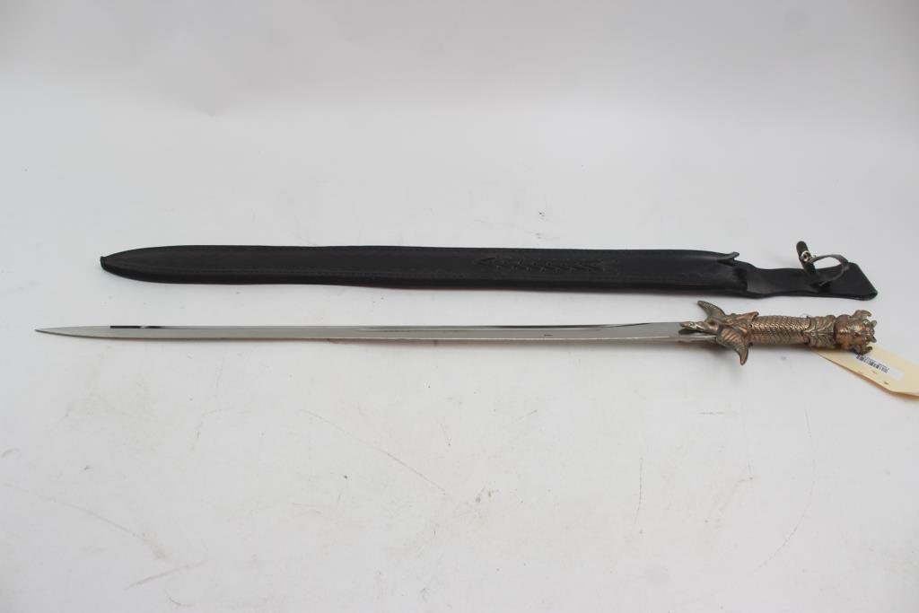 Double Edge Sword And Scabbard/sheath With Belt Slot | Property Room