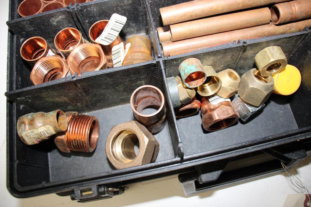 Double Sided Storage Tool Box With Copper Fitting Pieces | Property Room