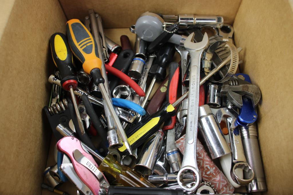 Doyle 8" Wire Cutters, SOG Multitool, Olympia Flathead Screwdriver And ...