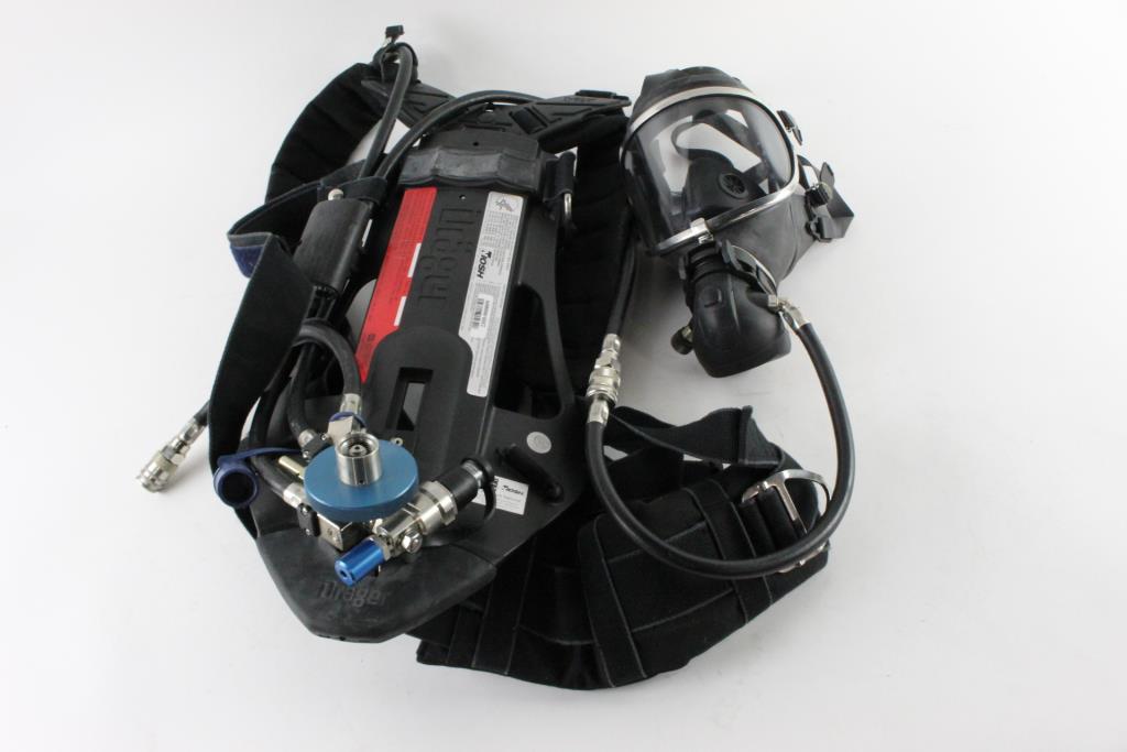 Drager Airboss PSS100 SCBA Harness With Gas Mask | Property Room