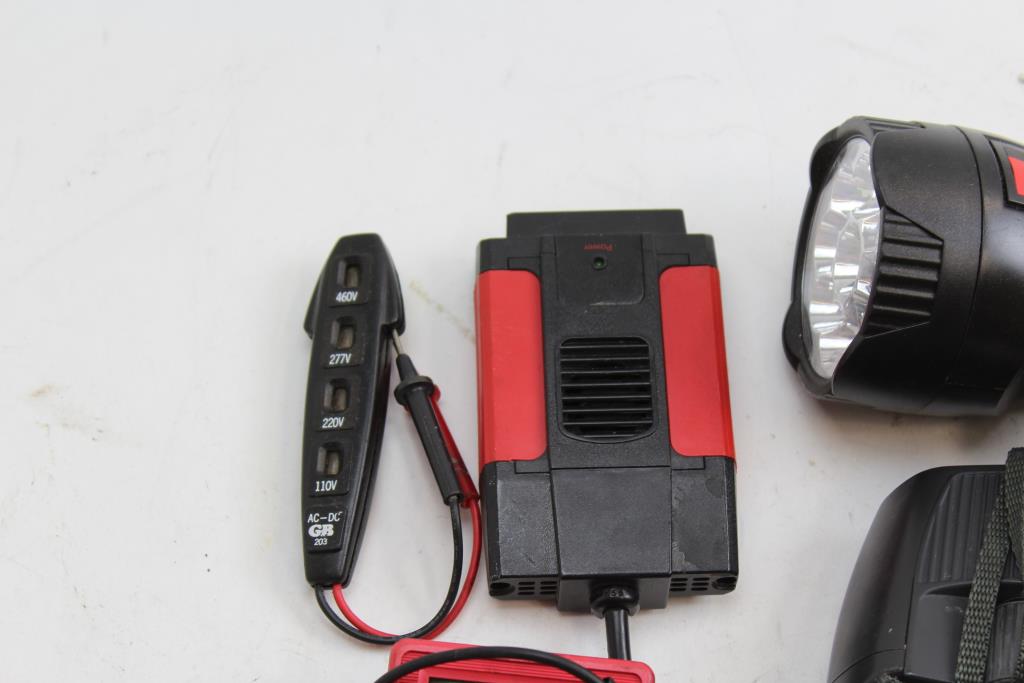 Drill Master Flashlight, Cen-Tech 69096 Digital Multimeter, & More; 5 ...