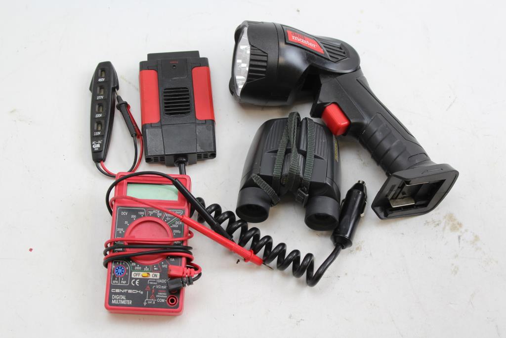 Drill Master Flashlight, Cen-Tech 69096 Digital Multimeter, & More; 5 ...