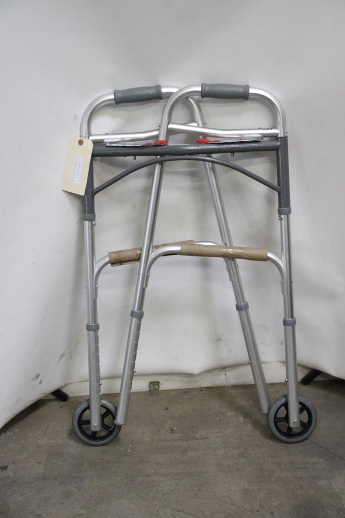 Drive Deluxe Two Button Folding Walker With 5" Wheels | Property Room
