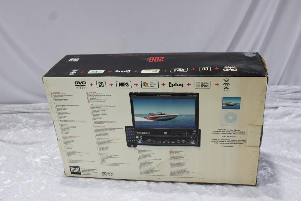 Dual In-Dash DVD Deck With MP3 Playback And Built-In 7" TFT-LCD Monitor ...