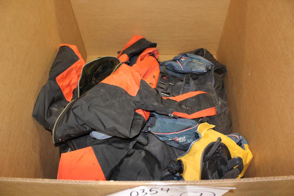 DUI, Sequest, Dacor, Dive Vest, And Immersion Suits, 7 Pieces ...