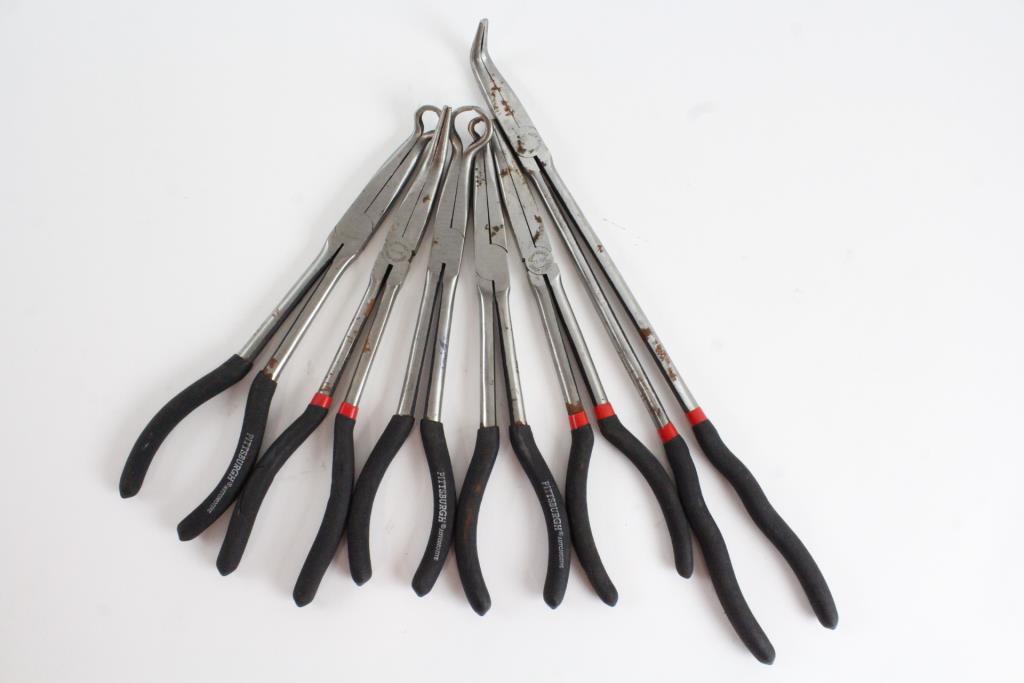 Duralast, Pittsburgh + Great Neck Long Neck Pliers, 6 Pieces | Property ...