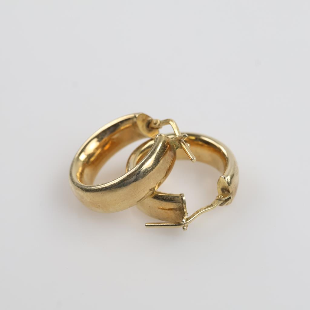 Dyadema Sterling Silver GP Hollow Hoop Earrings | Property Room