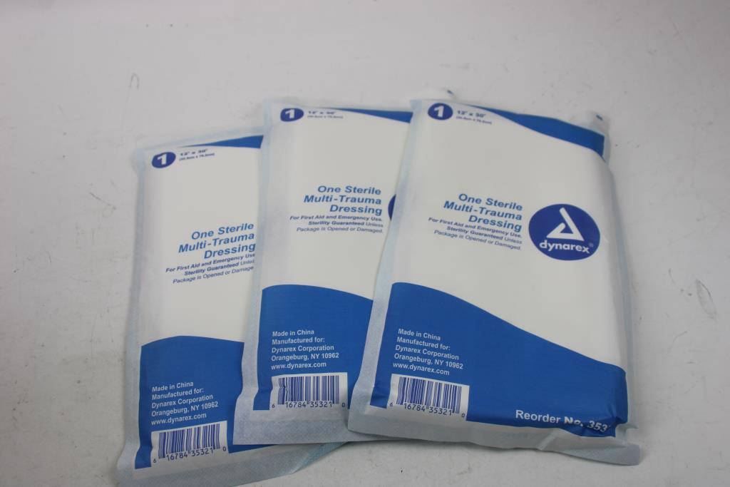 Dynarex, Sterile Multi-trauma Dressing, 27 Pieces | Property Room