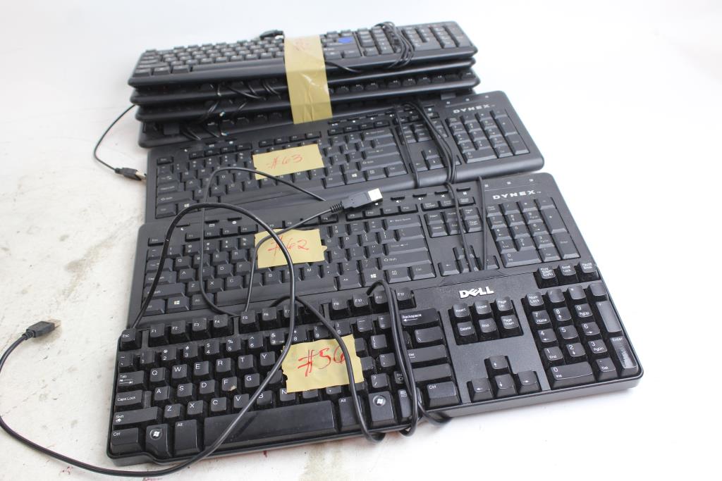 Dynex, Dell, & More Corded Keyboards; 5+ Pieces | Property Room