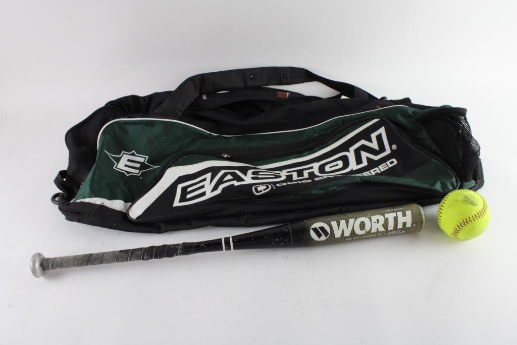 Easton Baseball Bag With Bat And More, 3 Pieces | Property Room