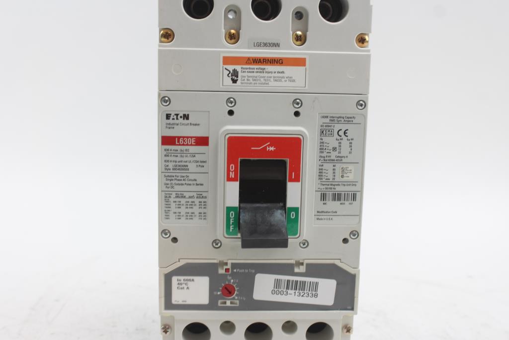Eaton L630E 600amp Breaker | Property Room