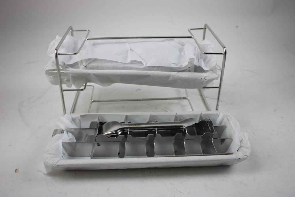 Ecozoi Stainless Steel Ice Cube Trays, 2 Pack With Stainless Steel ...